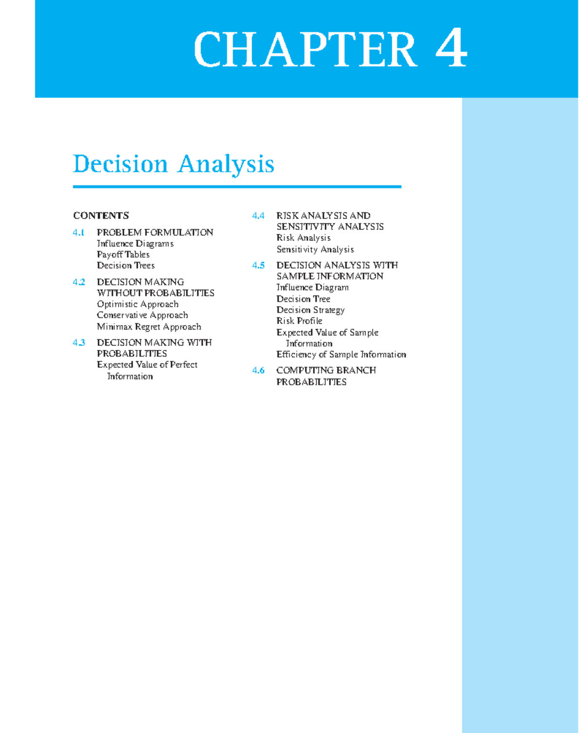 chapter 4- Quantitative Methods for Business - Decision Analysis ...