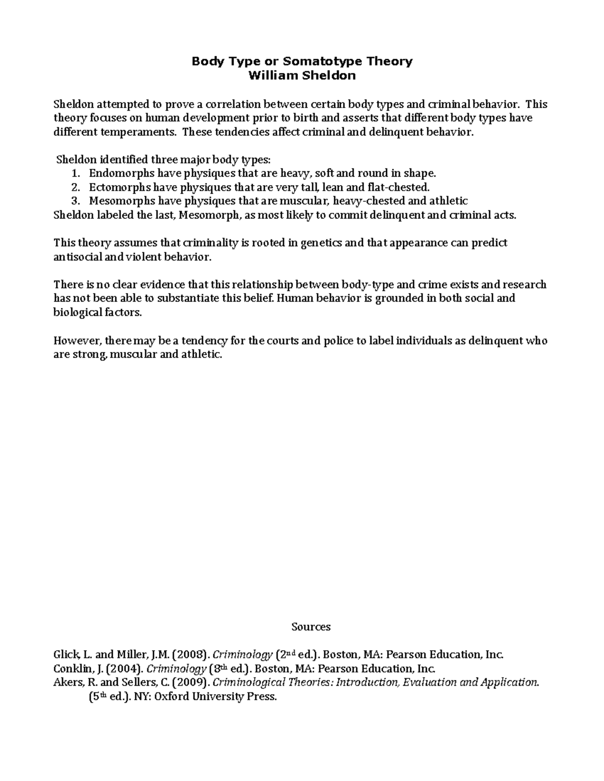 Body Type (Somatotype) Theory - Body Type or Somatotype Theory William ...