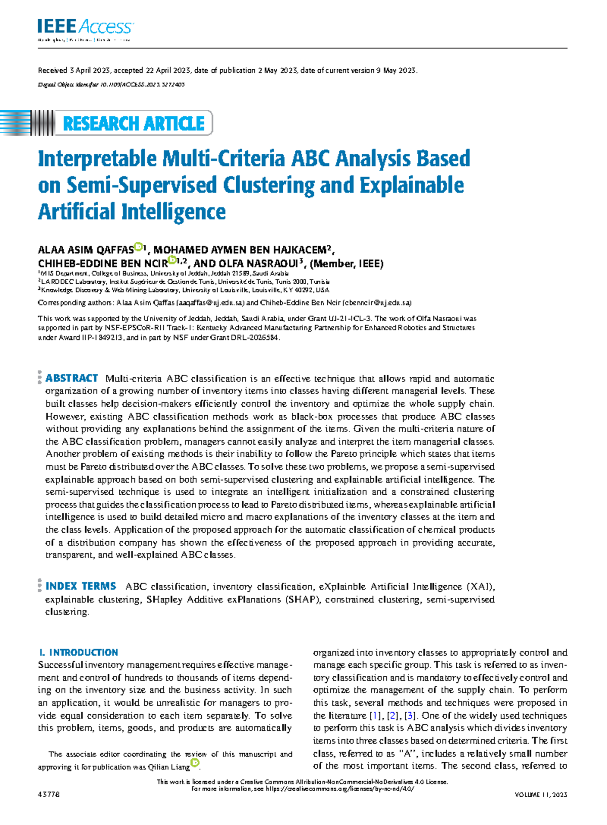 Interpretable Multi Criteria Abc Analysis Based On Semi Supervised Clustering And Explainable