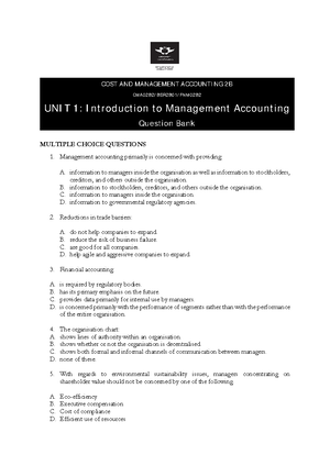 2B Unit 3 Job Costing Workbook - COST & MANAGEMENT ACCOUNTING 2B ...