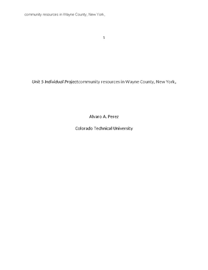 Foundations of Group Counseling Unit 2 Individual Project; CJHS421 ...