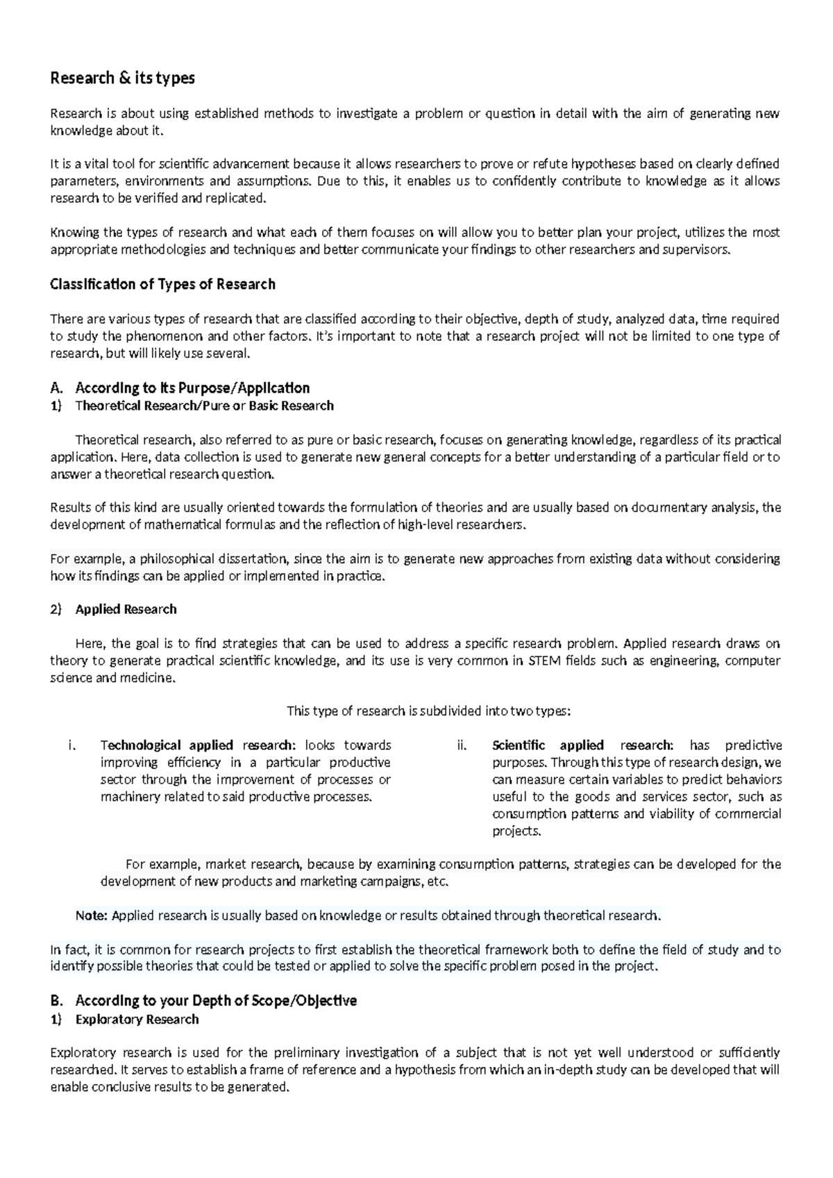Research and its types - Research & its types Research is about using ...