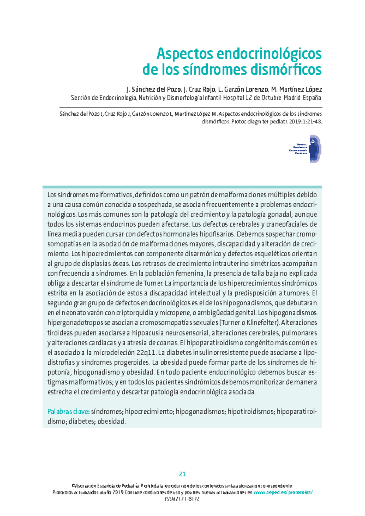 Hipocrecimientos - njjbhjgvhghv - 21 ©Asociación Española de Pediatría ...