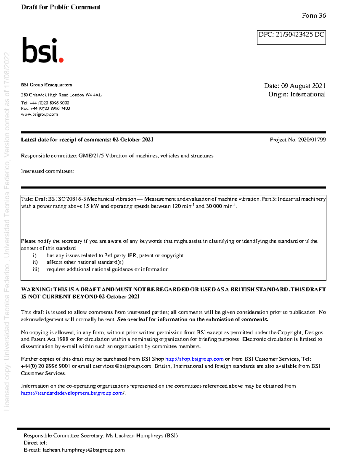 21-30423425 DC- (20816-3) - Responsible Committee Secretary: Ms Lachean ...