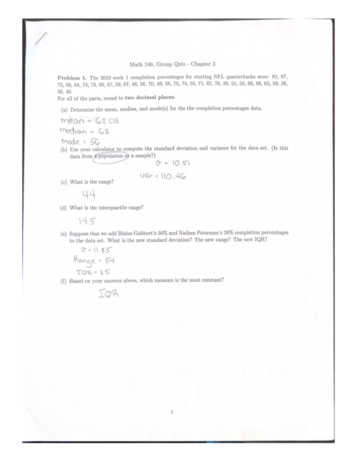 Math 246, Group Quiz - Chapter 3 - MATH246 - Studocu