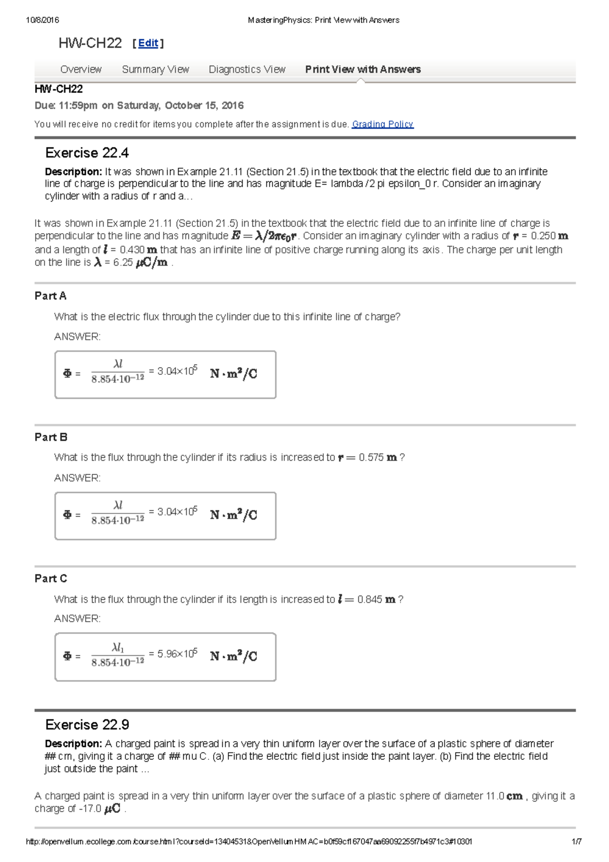 Solution-HW-CH22 - experimental practice materials for physics 2 - HWCH ...
