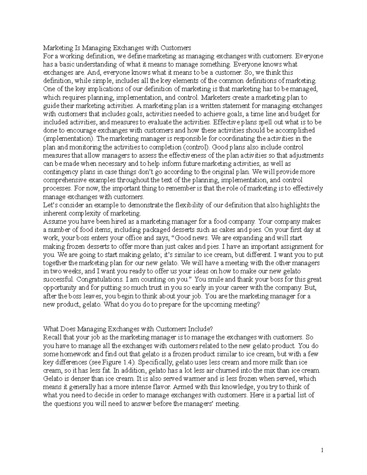 Marketing Feb (14) - Nick Levandusky - Marketing Is Managing Exchanges with Customers For a ...