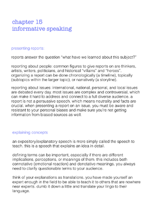 Public Speaking Concepts And Skills For A Diverse Society Chapter 15