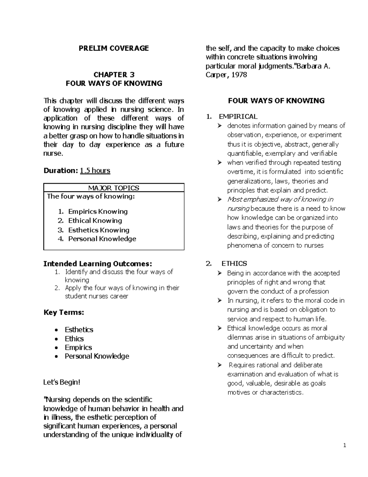 Chapter 3 - you can learn about - 1 PRELIM COVERAGE CHAPTER 3 FOUR WAYS ...