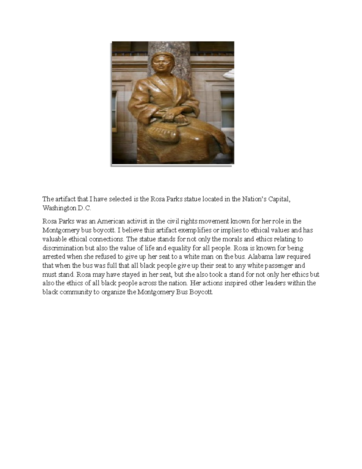 7-2 Perspectives in Humanities Short Answer Assignment - The artifact ...