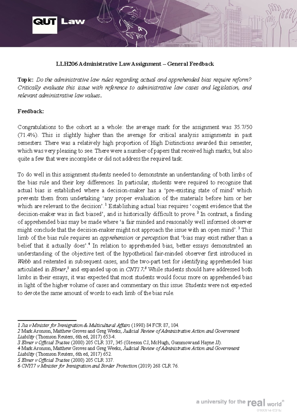 LLH206 Task 1 Assignment Semester 2 2021 General Feedback - LLH206 ...