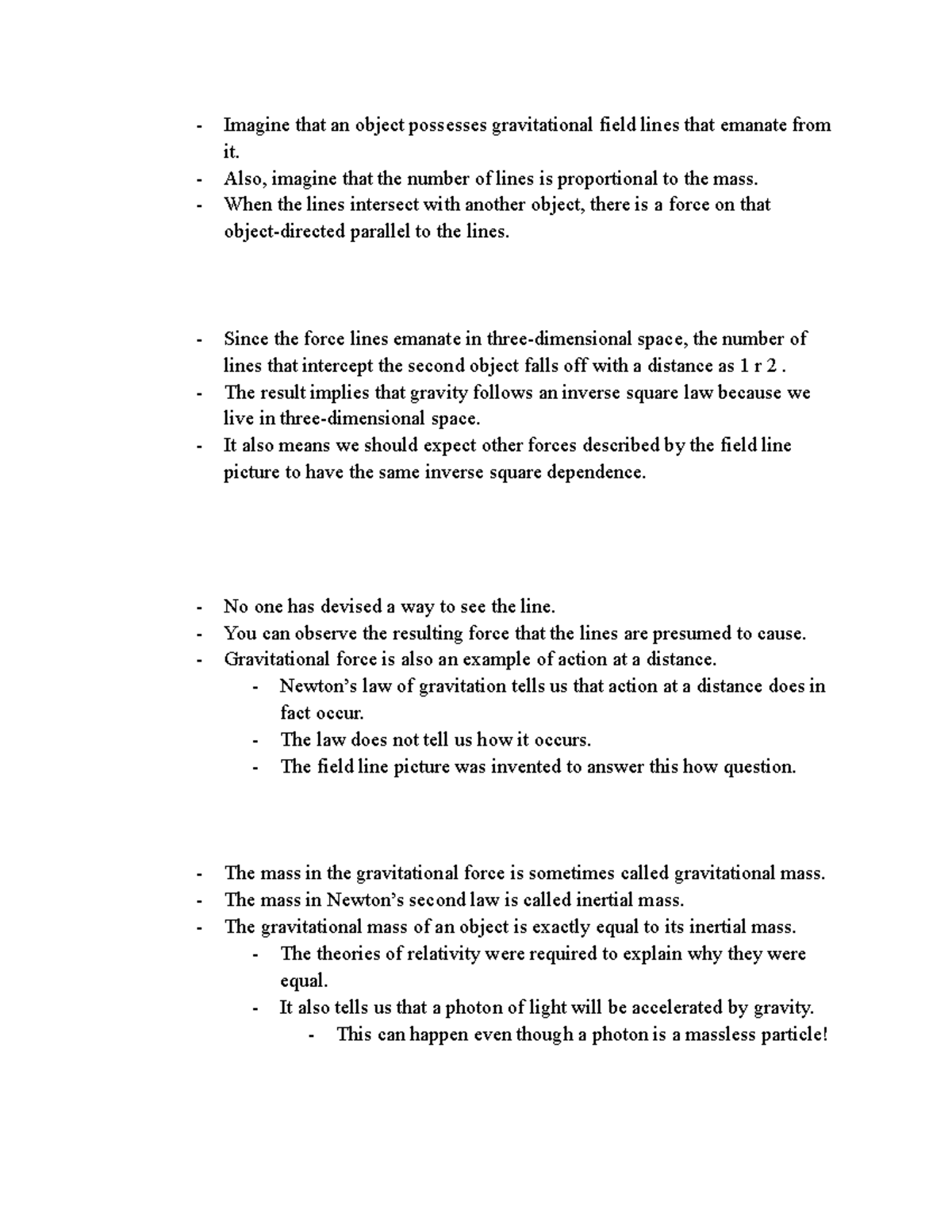 Chapter 5 - Physics - Google Docs12 - Imagine that an object possesses ...