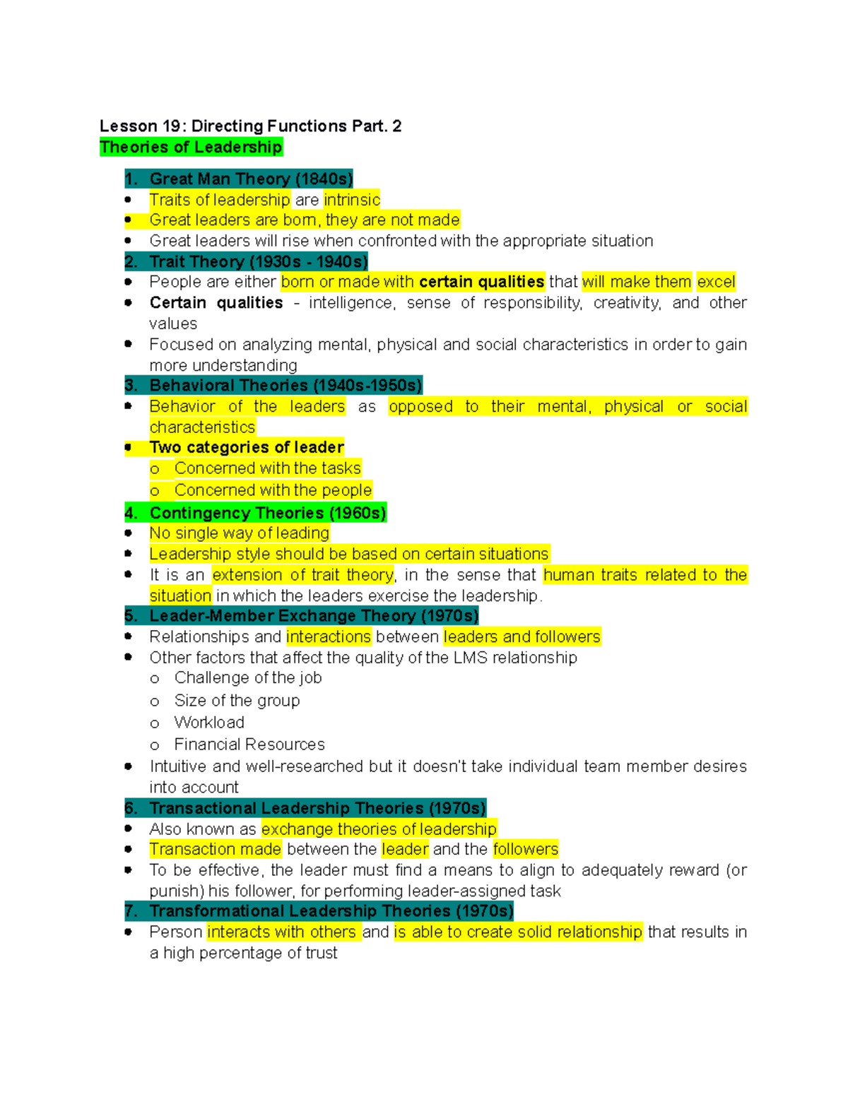 BAM 191 Lesson 19 PART 2 - Lesson 19: Directing Functions Part. 2 ...