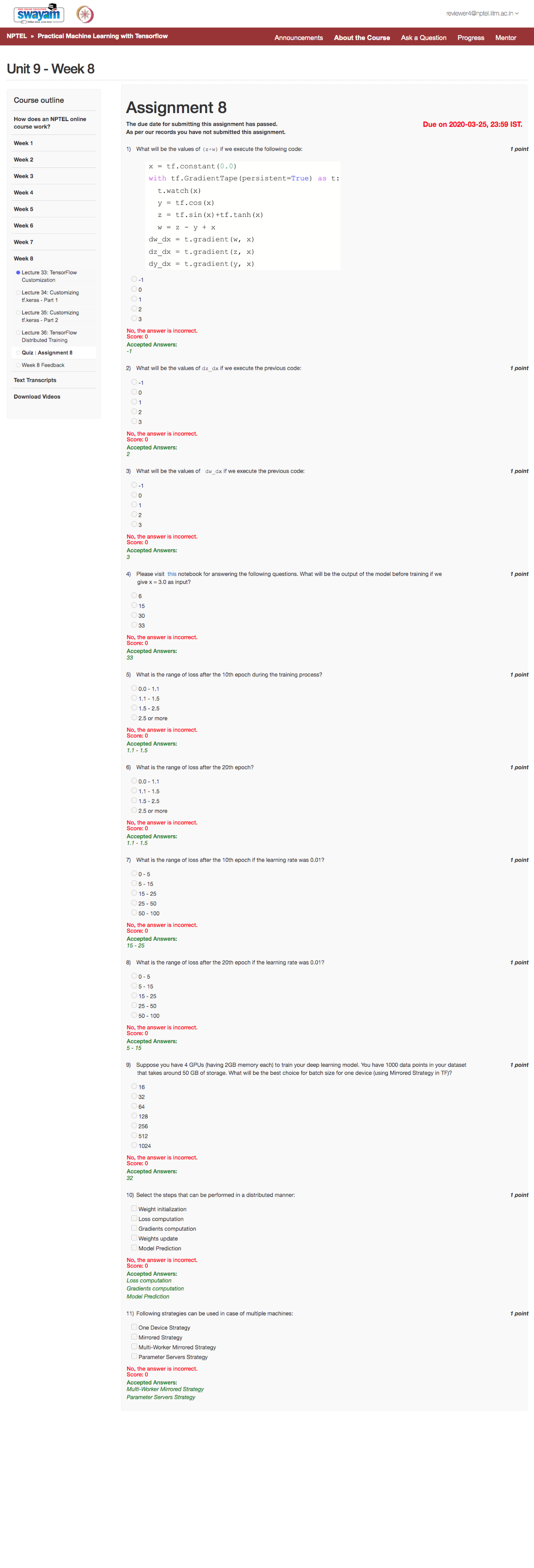 Noc20 cs44 assigment 8 - nptel paper - B.Tech CSE Core - Studocu
