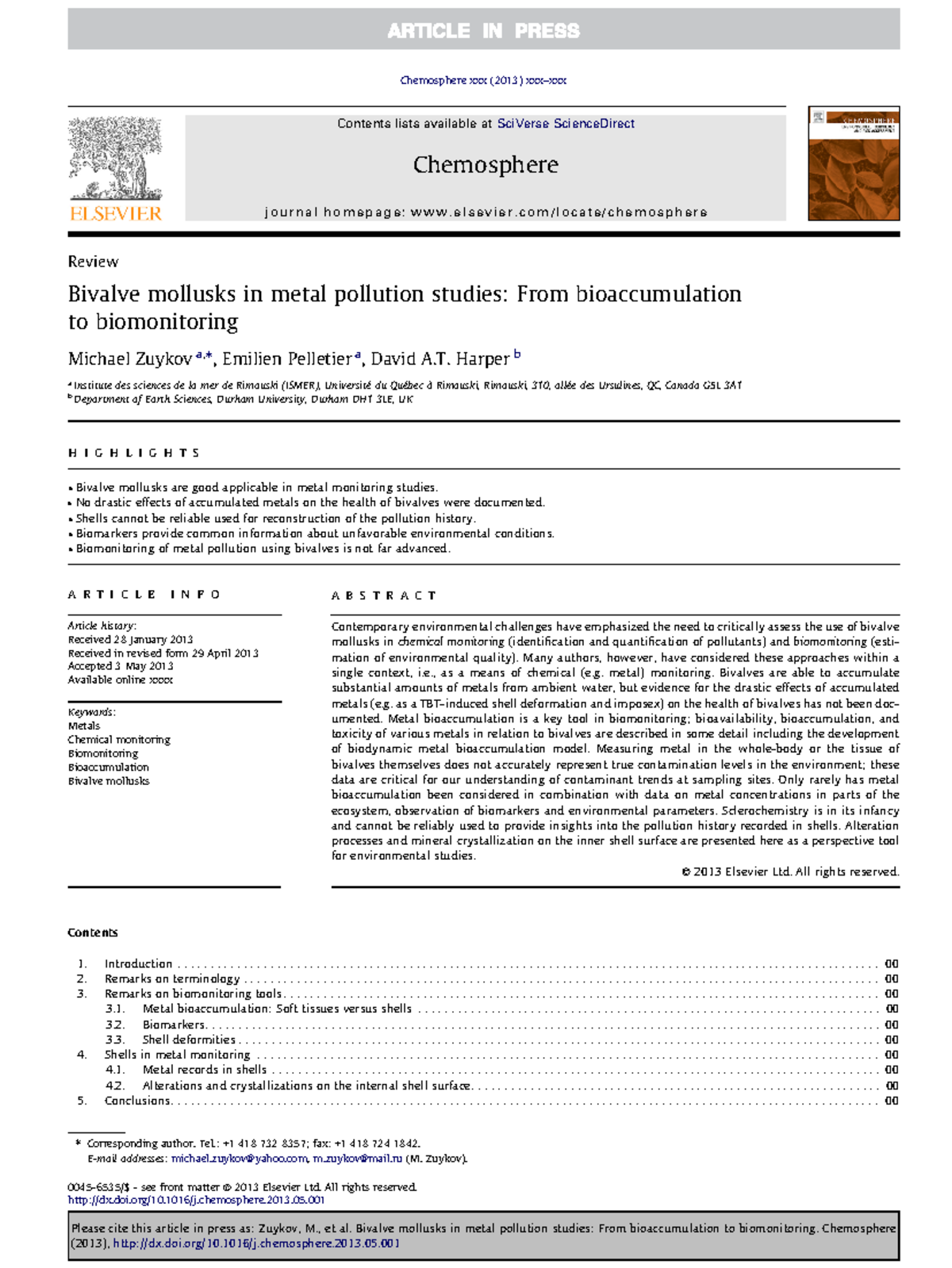 Zuykovbiomonitoring - hope it gonna be useful - Chemosphere (2013 ...