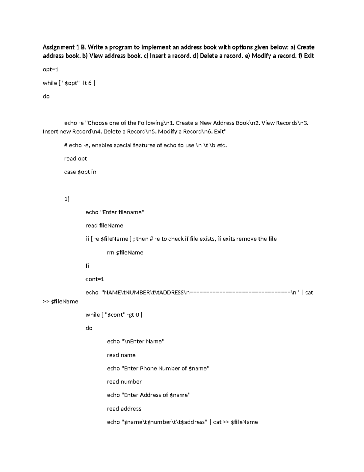 Os-ass-2 - vjvbughjg - Assignment 1 B. Write a program to implement an ...