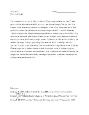 Example lab report dissecting microscopy - Using Dissecting Microscopes ...