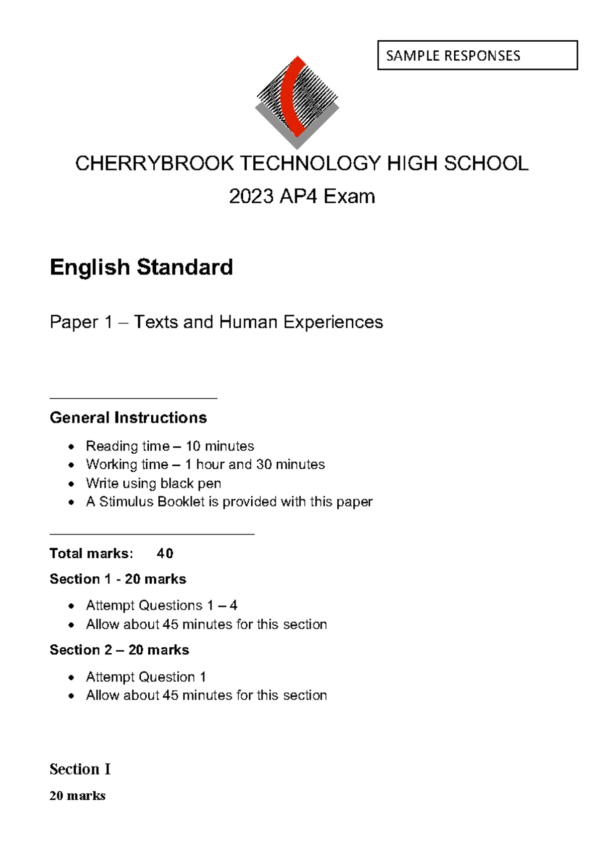 2023 AP4 Short Answer with Sample Answers - CHERRYBROOK TECHNOLOGY HIGH SCHOOL 2023 AP4 Exam ...