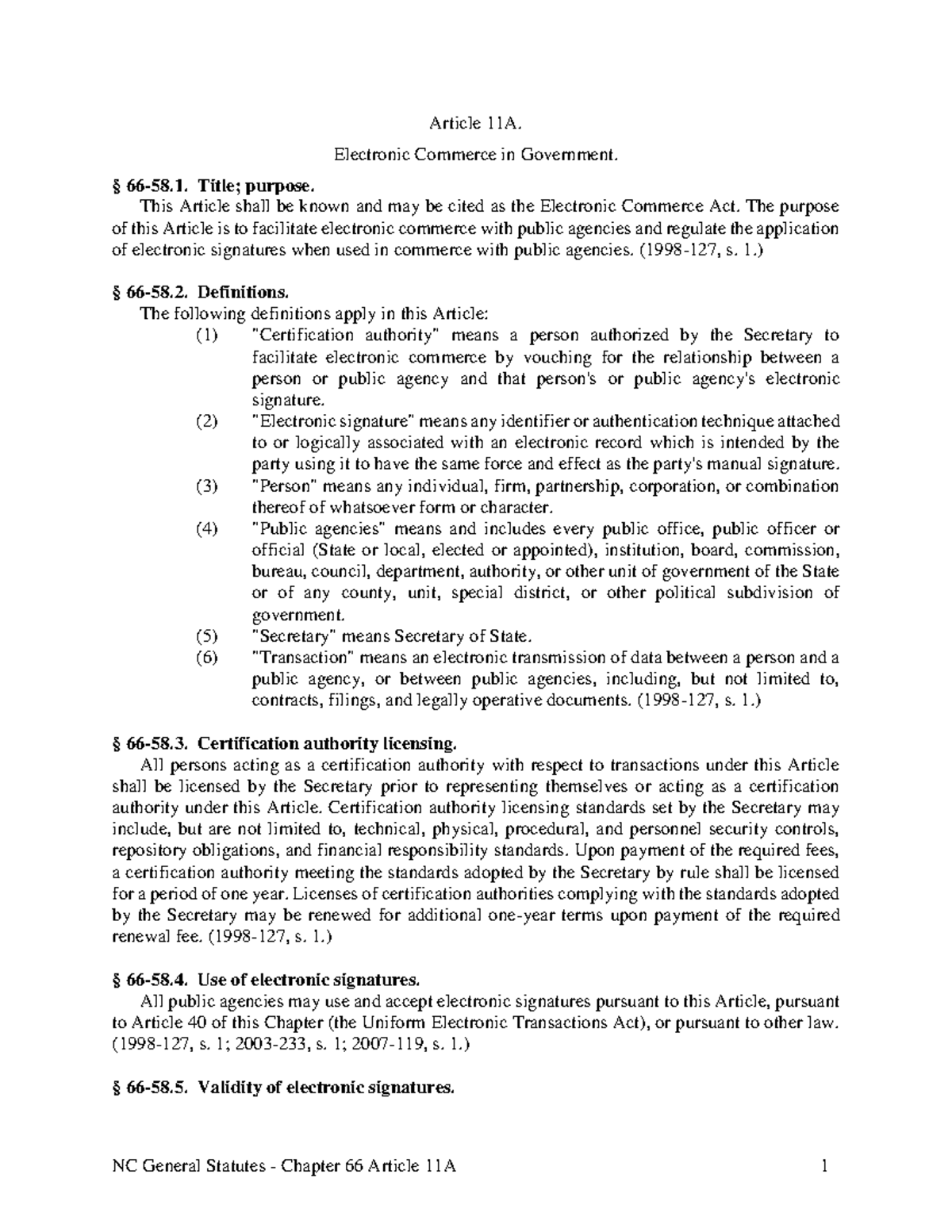 Article 11A - This is not real - Article 11A. Electronic Commerce in ...