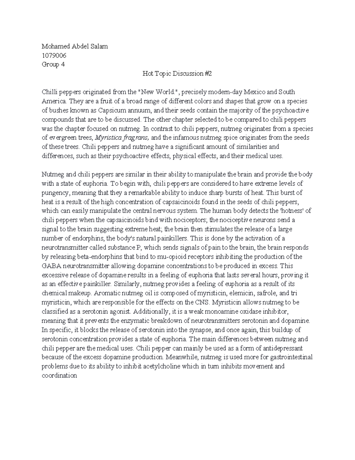 Hot Topic Discussion 2 - ", precisely modern-day Mexico and South ...