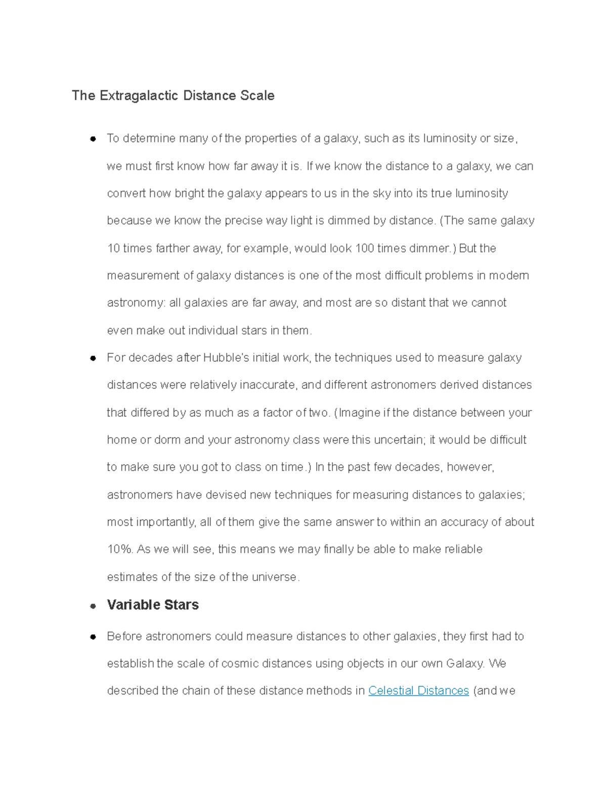 Astro- The Extragalactic Distance Scale - The Extragalactic Distance ...