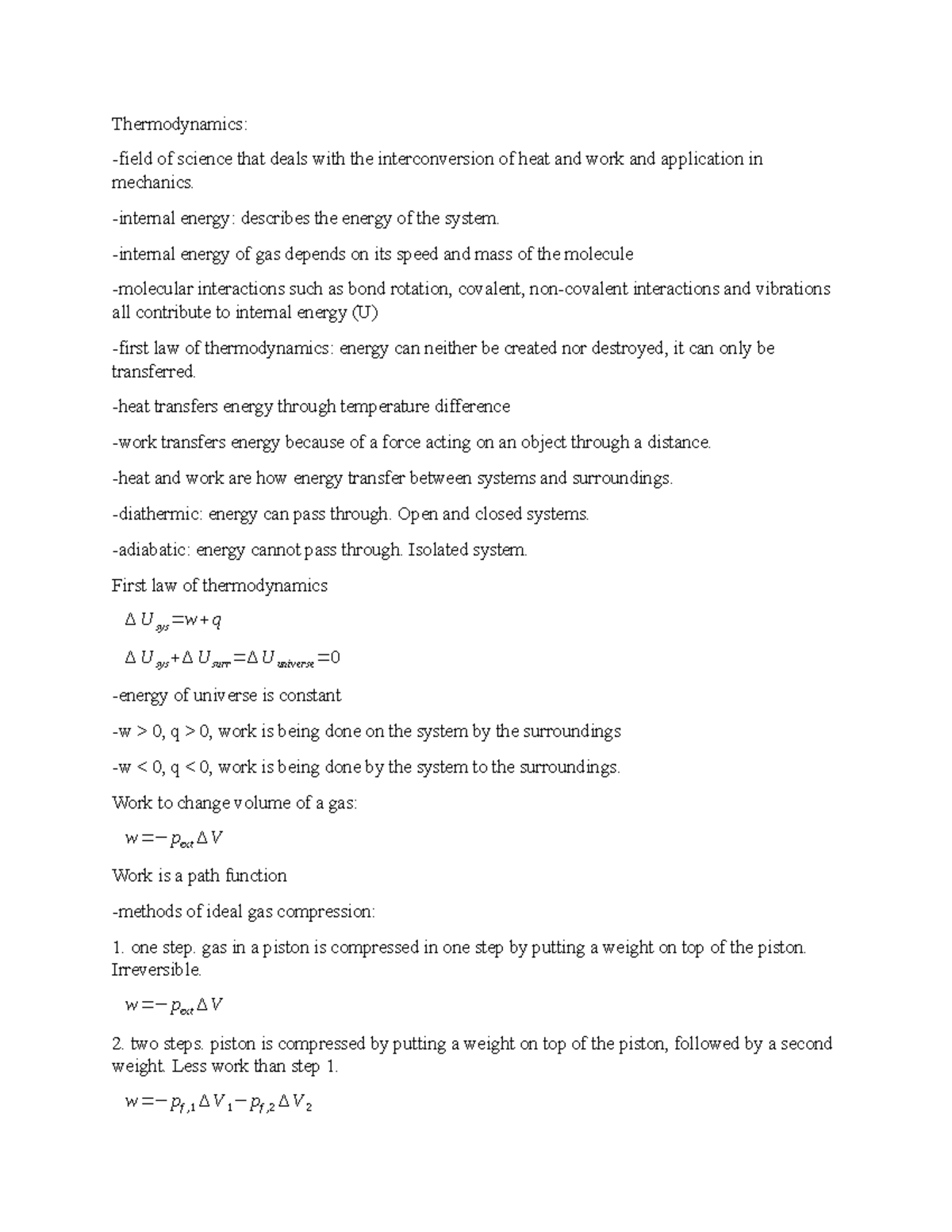 thermodynamics and energy. Work is a path function - Thermodynamics ...