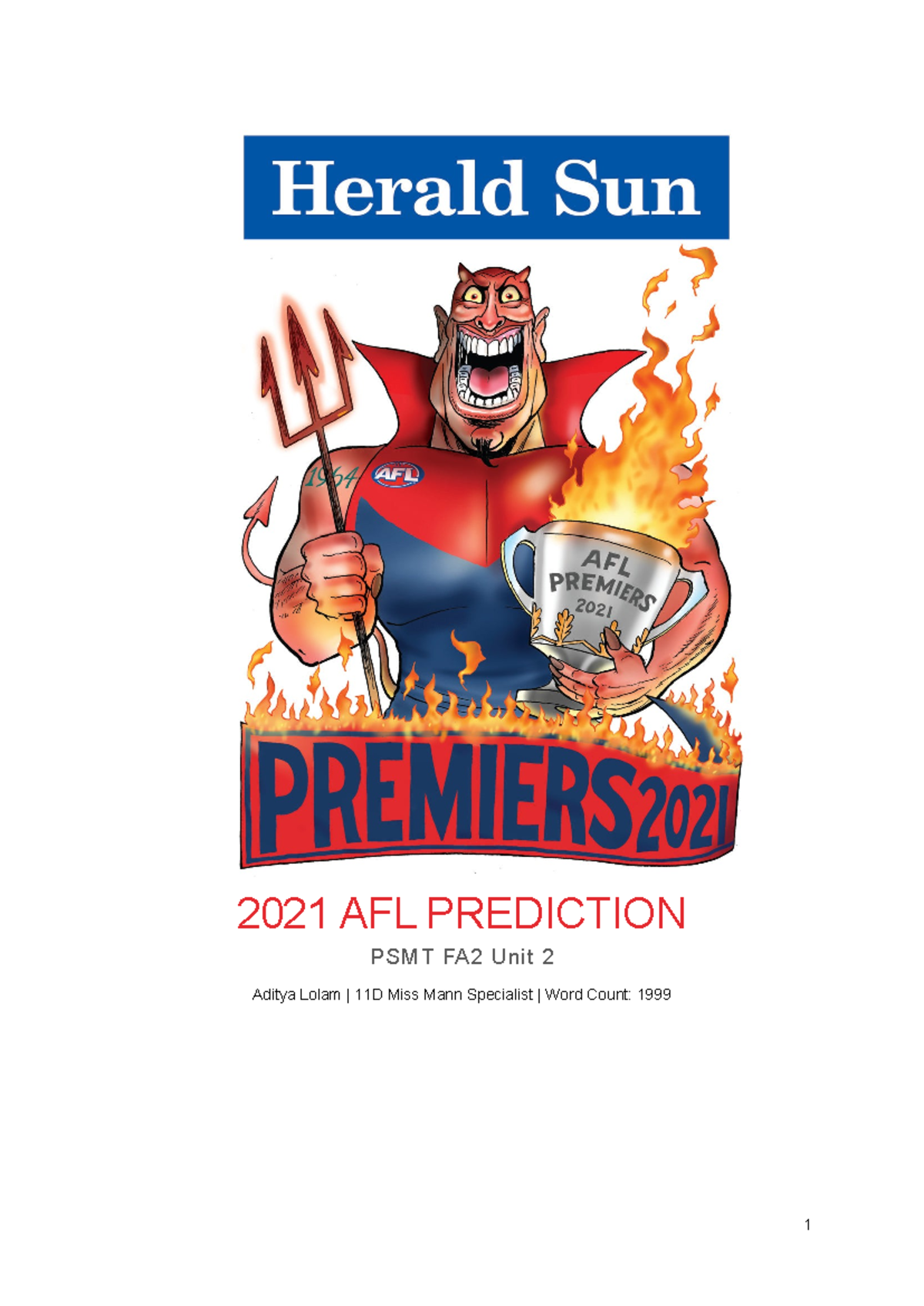Unit 2 PSMT Matrices - 2021 AFL PREDICTION PSMT FA2 Unit 2 Aditya Lolam ...