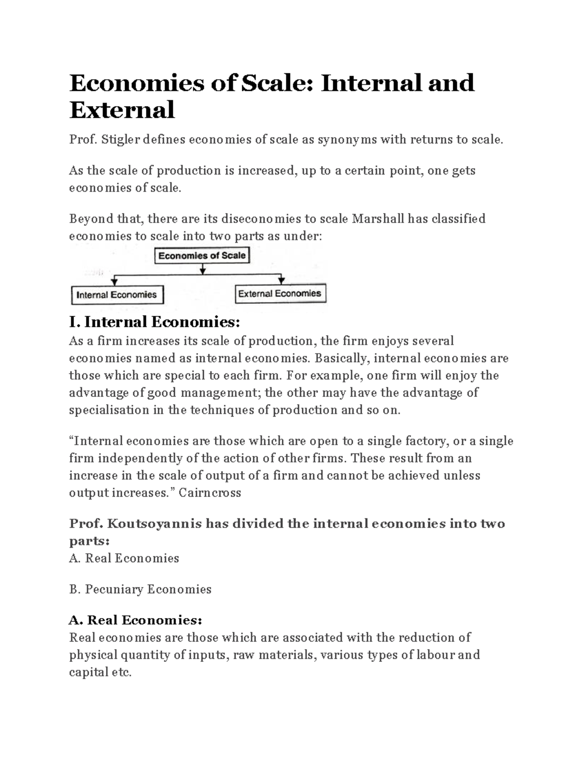 Economies of Scale - Summary key notes for the Topic IT Security. Exam ...