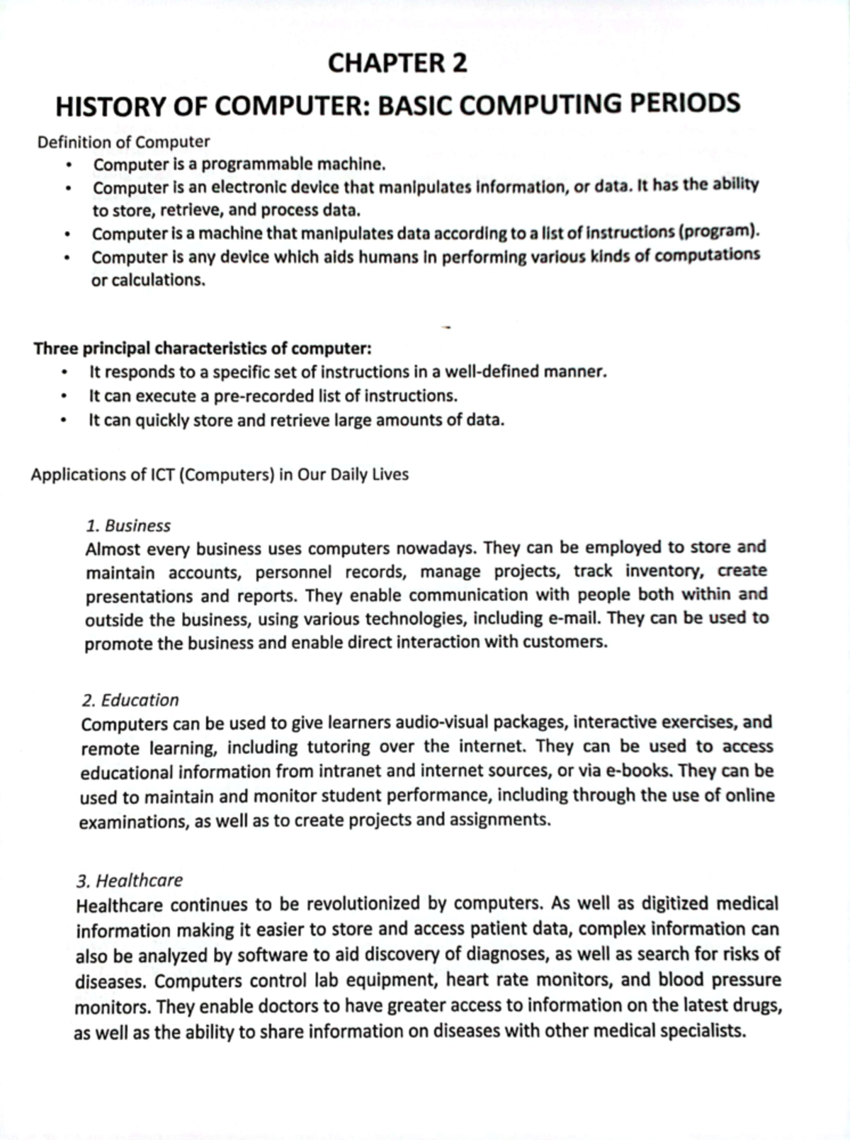 Living IN THE IT ERA Lesson 2 - CHAPTER 2 HISTORY OF COMPUTER: BASIC COMPUTING PERIODS ...
