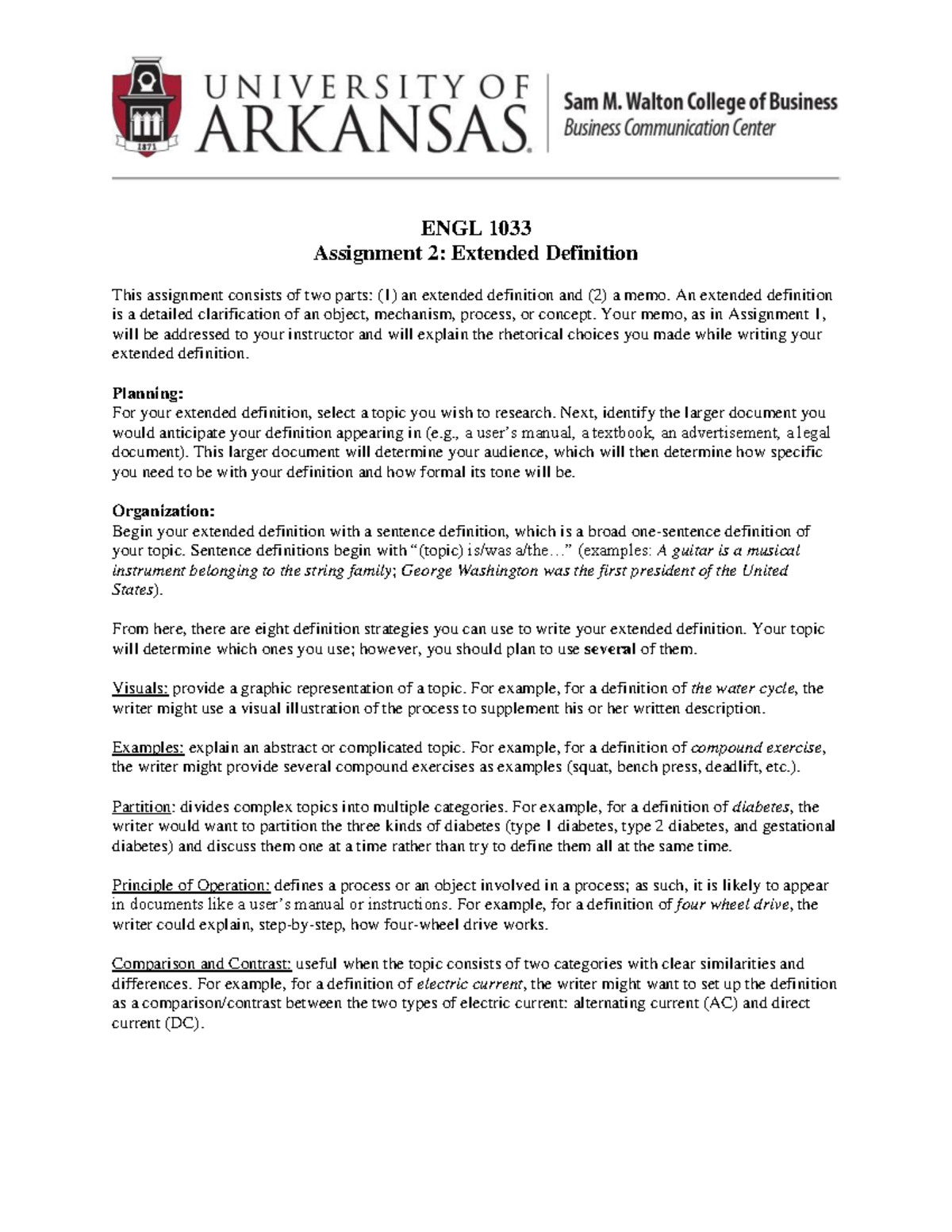 Techcompextendeddefinition - ENGL 1033 Assignment 2: Extended ...