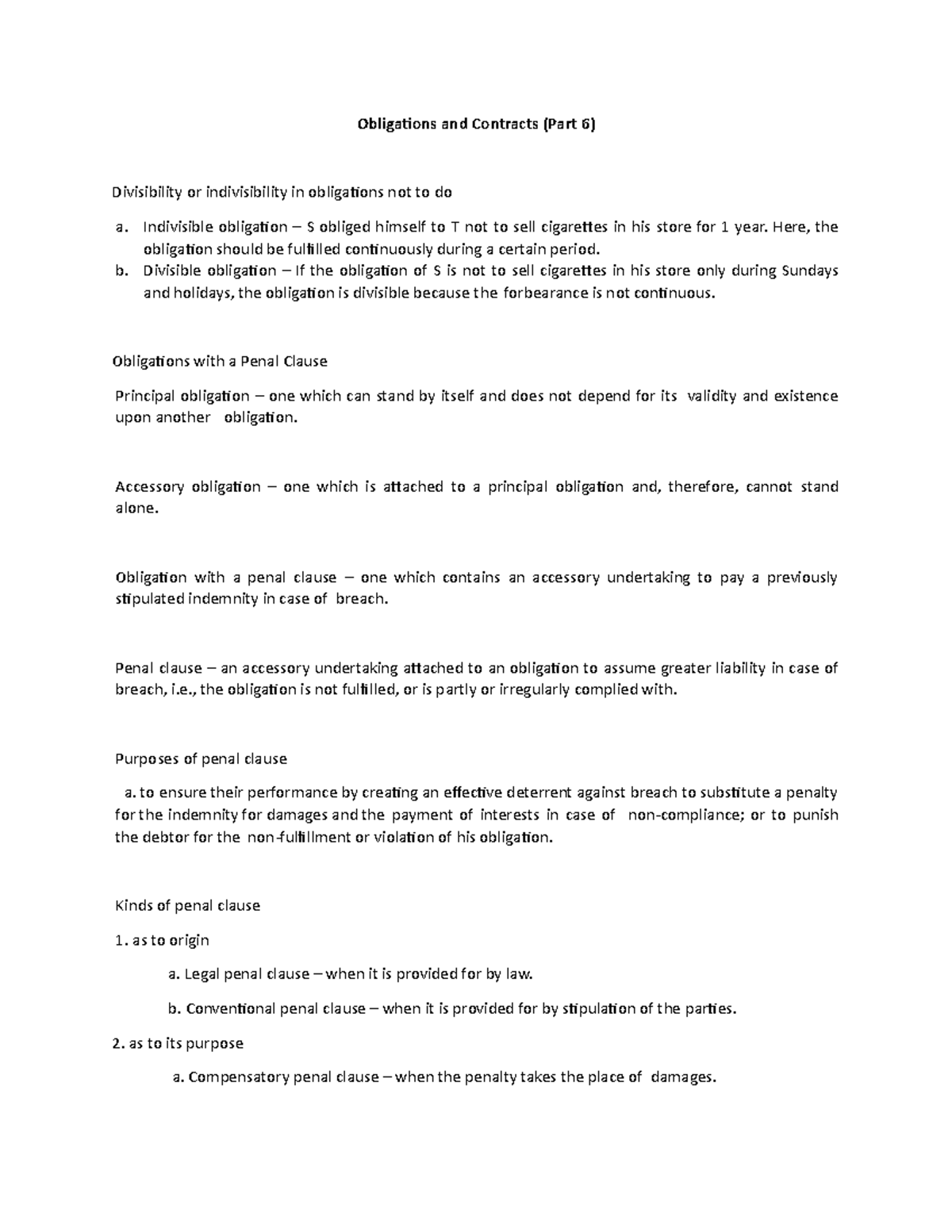 Notes on Obligations (Part 6) - Obligations and Contracts (Part 6 ...