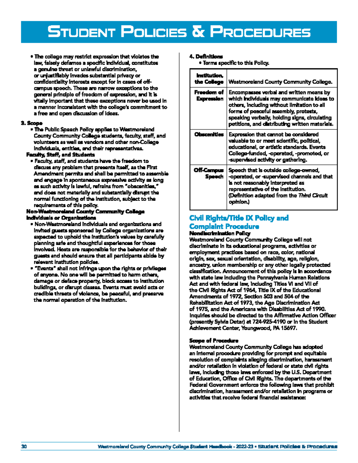 Title IX Procedures - 2023 - STUDENT POLICIES PROCEDURES The college ...