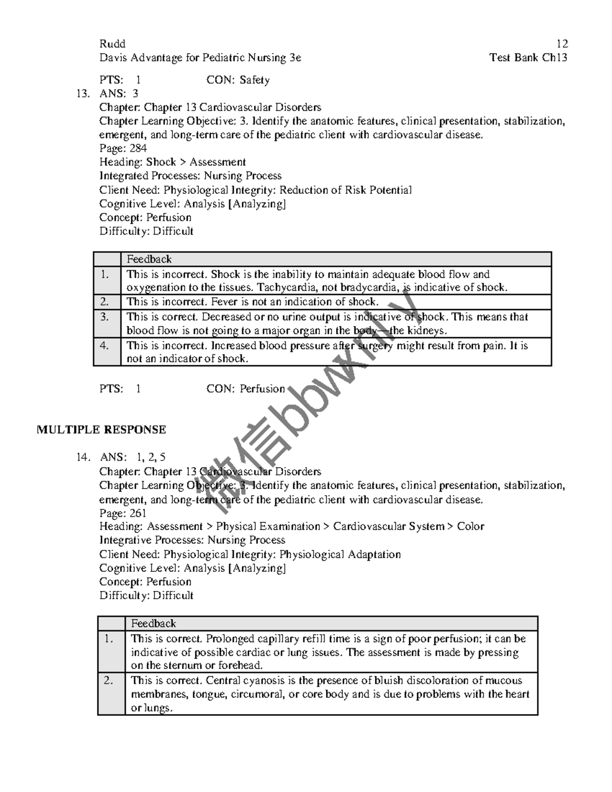 Test bank pediatric nursing critical components of nursing care 3rd ...