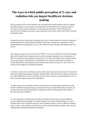 The benefits and risks of using X-rays in medical diagnosis and ...
