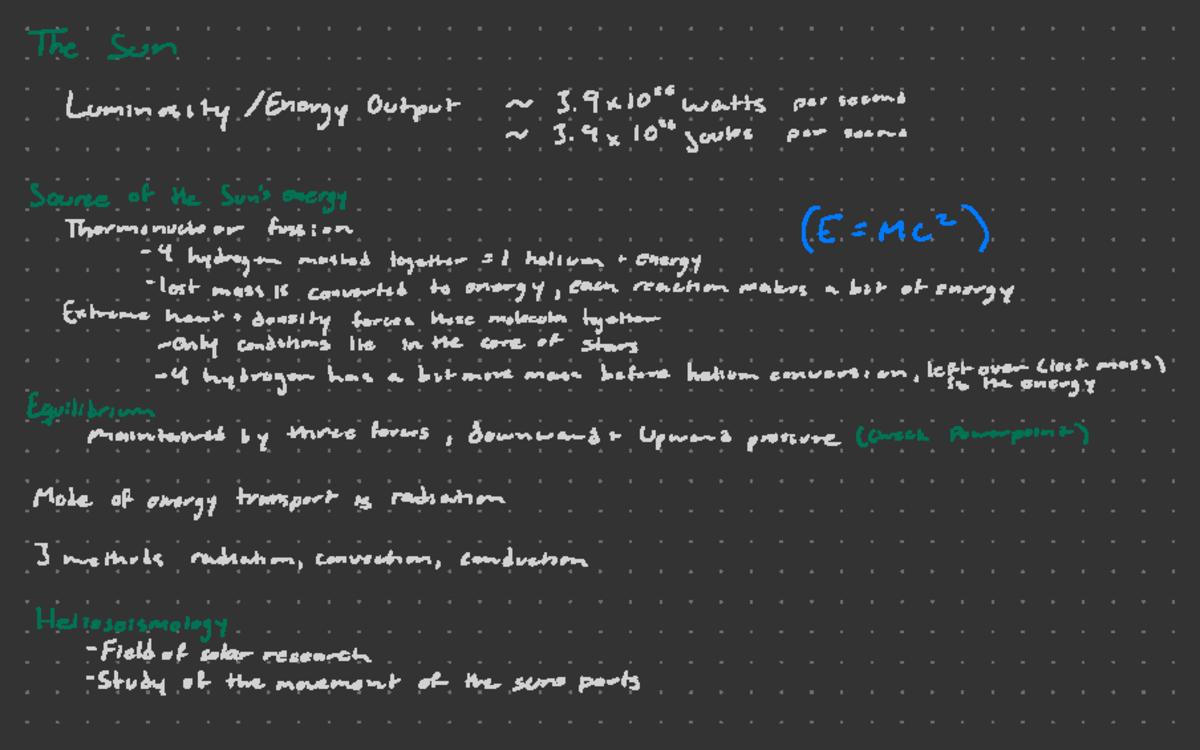 Physics 120 - the sun - Content covered about the sun during class ...