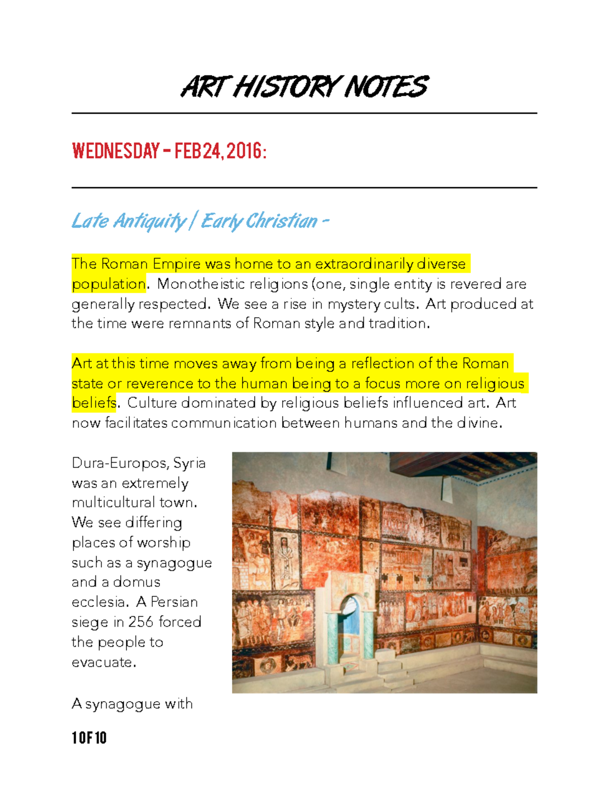 Art History - Late Antiquity:Early Christian - ART HISTORY NOTES ...