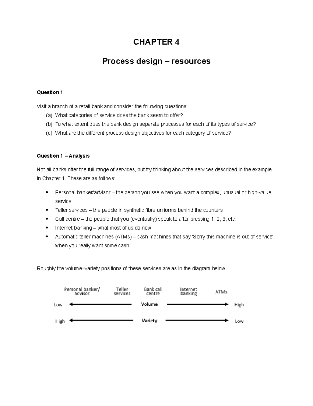 Processes and operations chapter 4 - model answer to first question ...