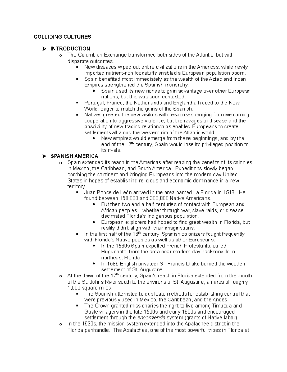 2. Colliding Cultures - Chapter 2 Textbook Notes for HIST 1301.915 with ...