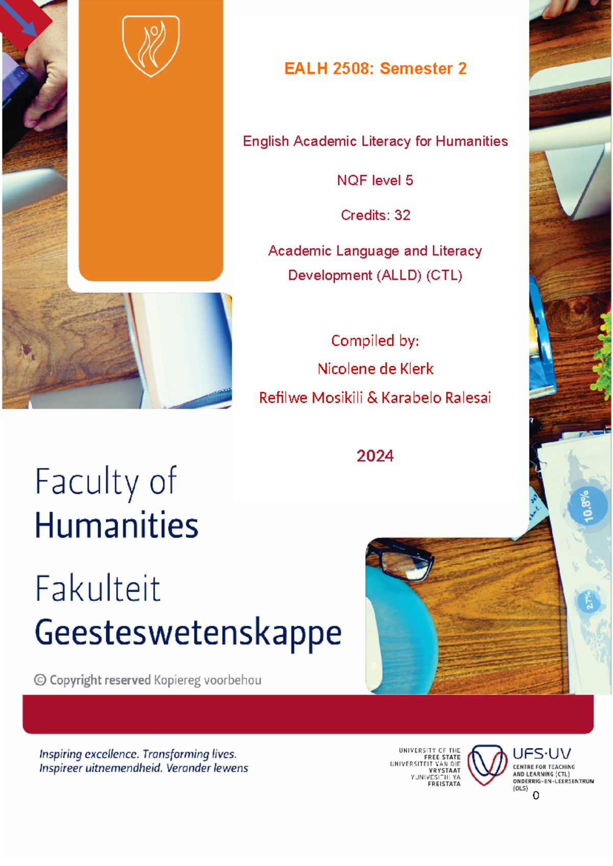 EALH 2508 Study Guide Semester 2 - EALH 2508: Semester 2 English ...