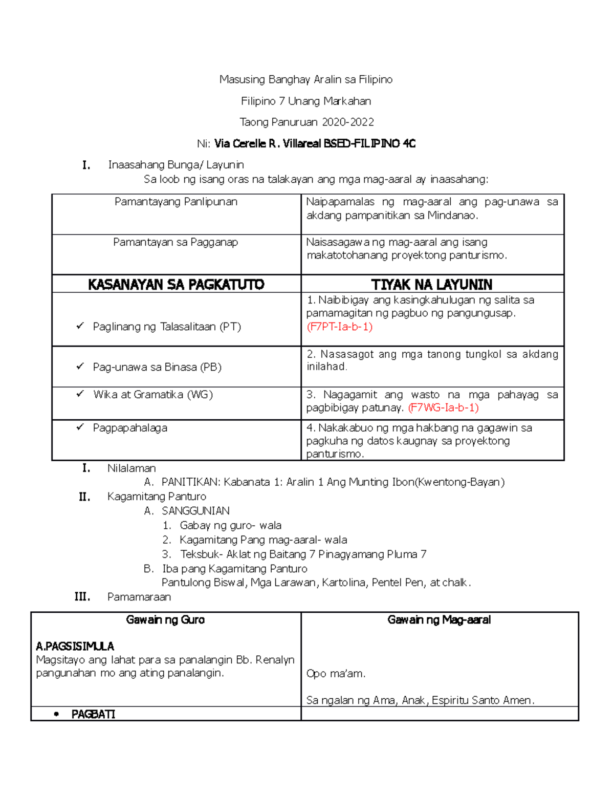 Lesson-Plan Villareal 22 dhfdks final final ad - Masusing Banghay ...