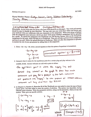 Martices MATH 140 - Matrices lecture notes pages - MATH140 - Studocu