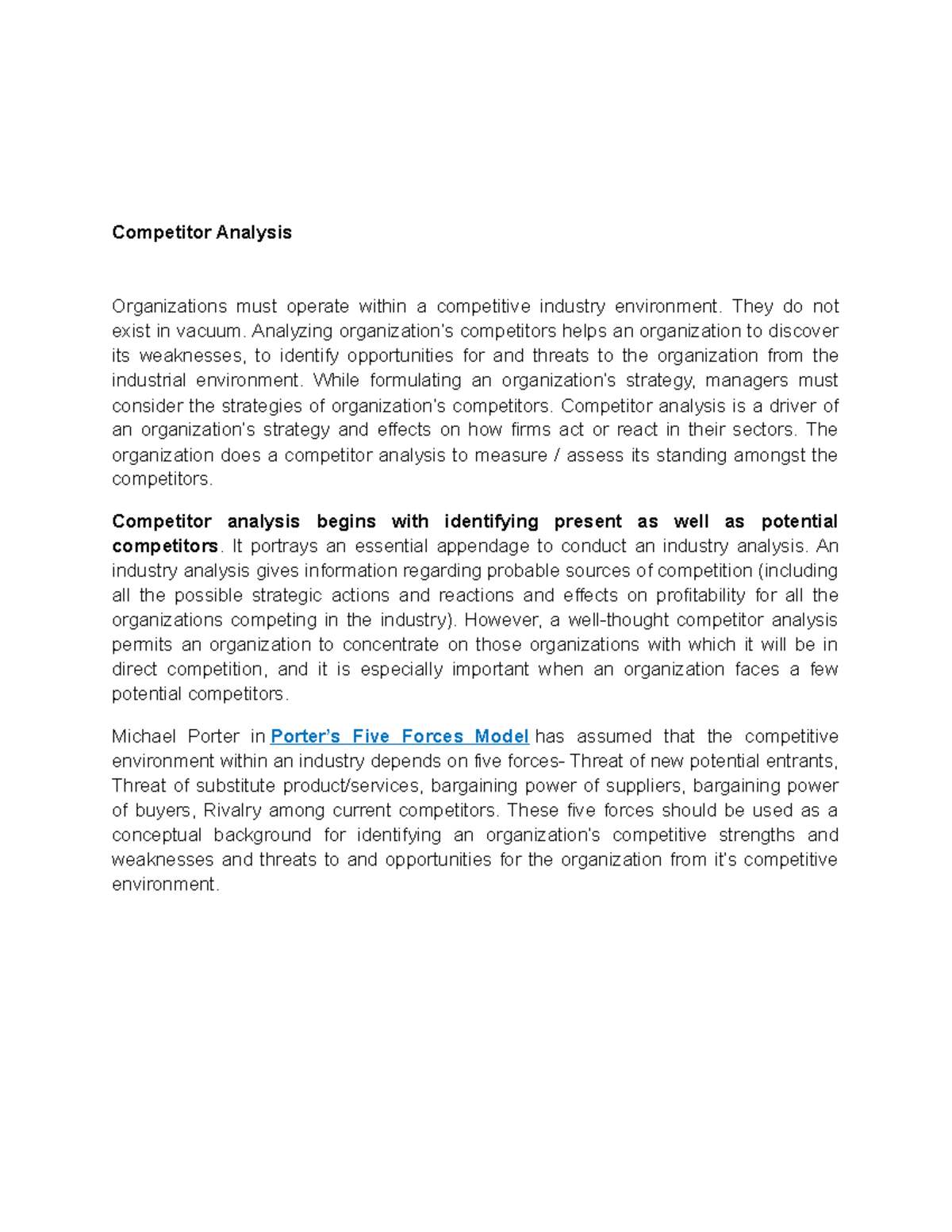Competitor Analysis and Competitive Advantage Meaning_Notes ...