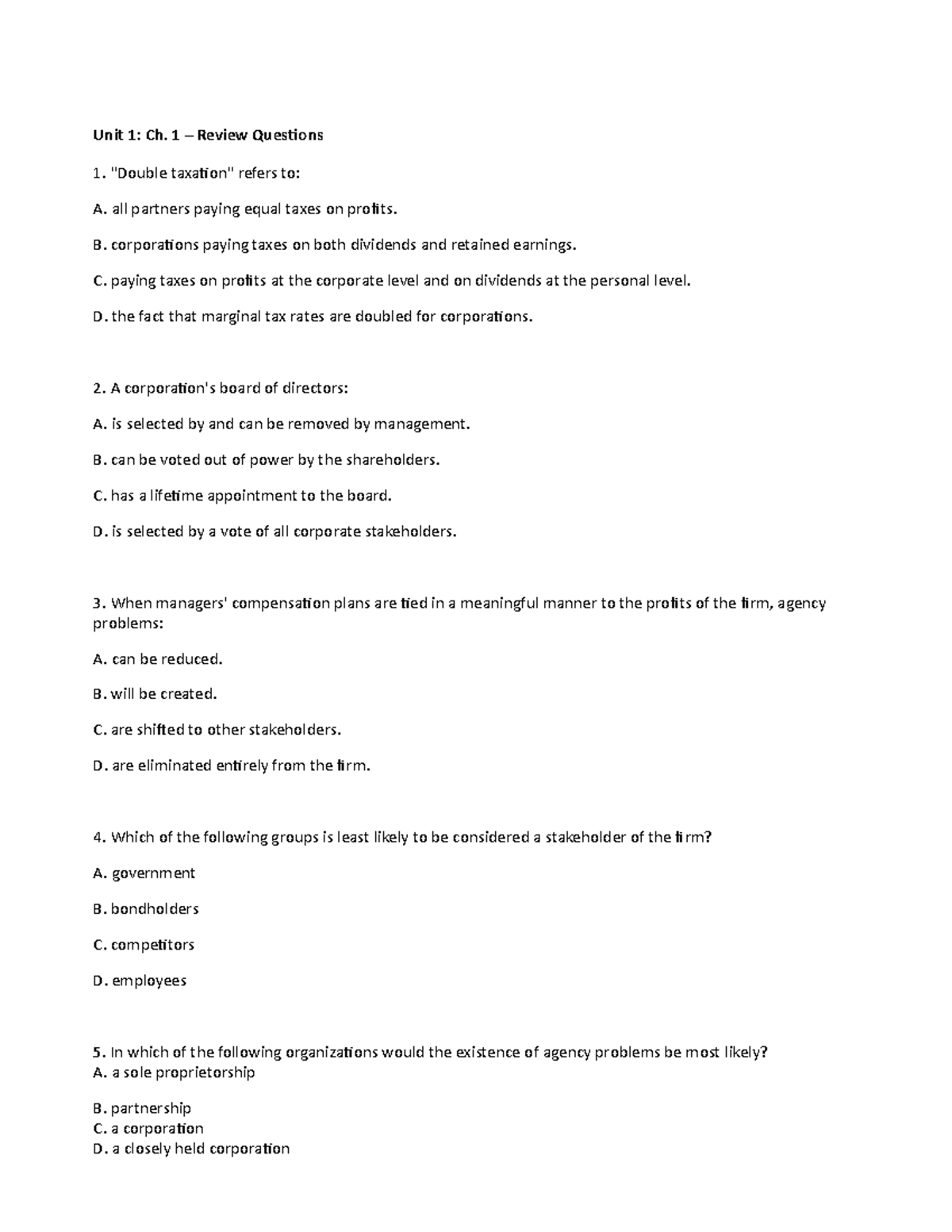 Unit 1 - Ch.1 Review Questions (2024) - Unit 1: Ch. 1 – Review Ques 3 ...