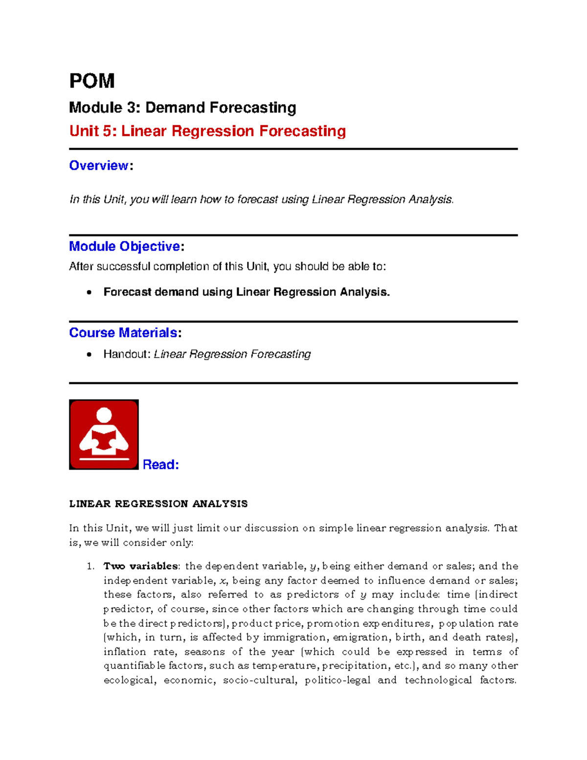 POM MOD 3 UNIT 5 - Okay lang pero mahirap - POM Module 3: Demand ...