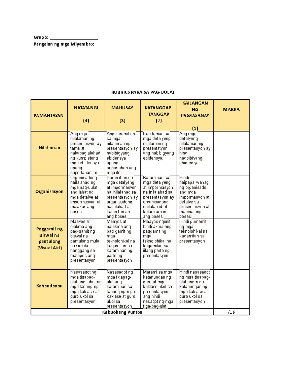AP6 Instructions for reporting Mark - Grupo ...