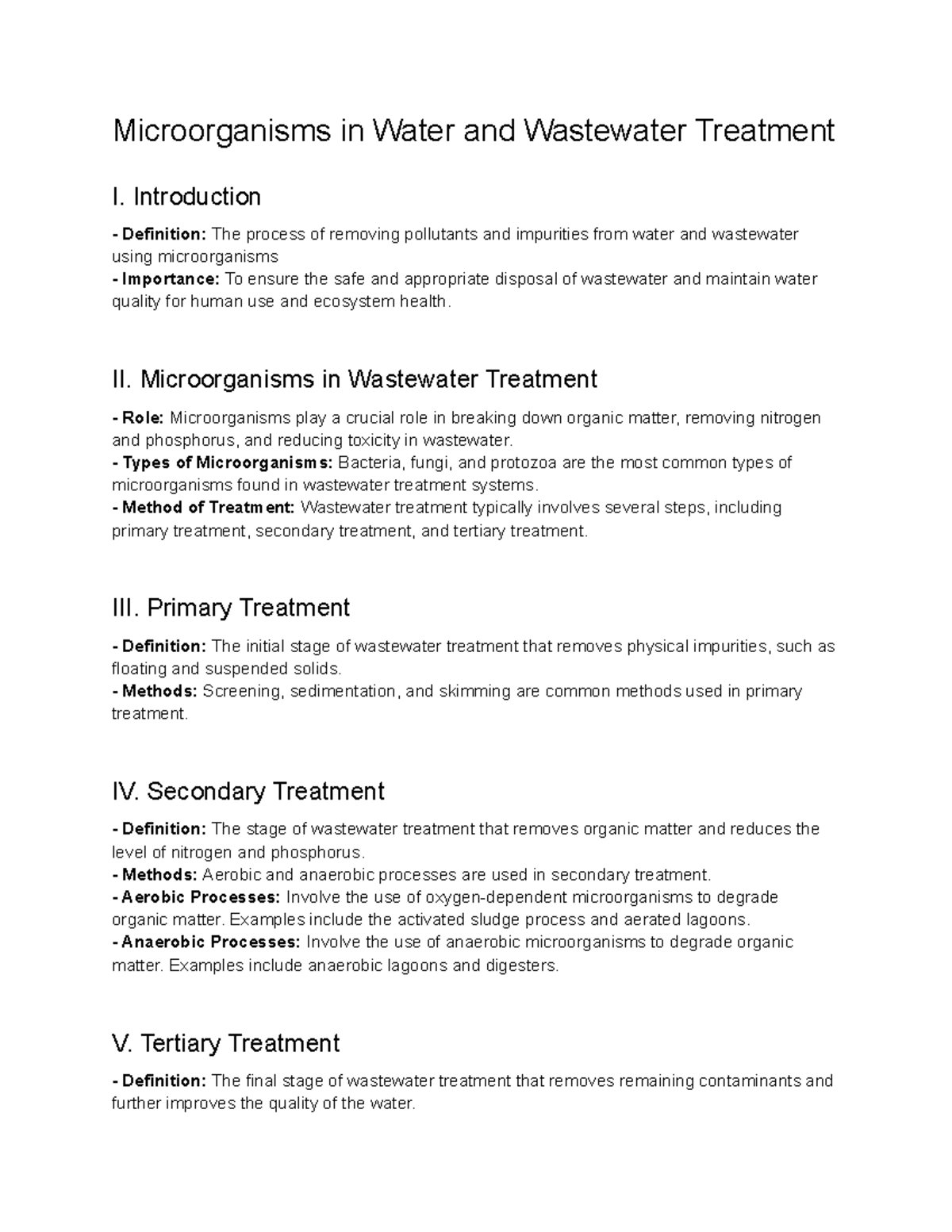 Microbiology (BIO-2010 ) Lecture 51 - Microorganisms in Water and ...
