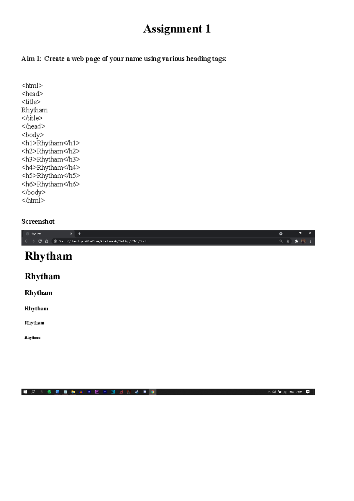 Assignment - practical file ecommerce - Assignment 1 Aim 1: Create a ...