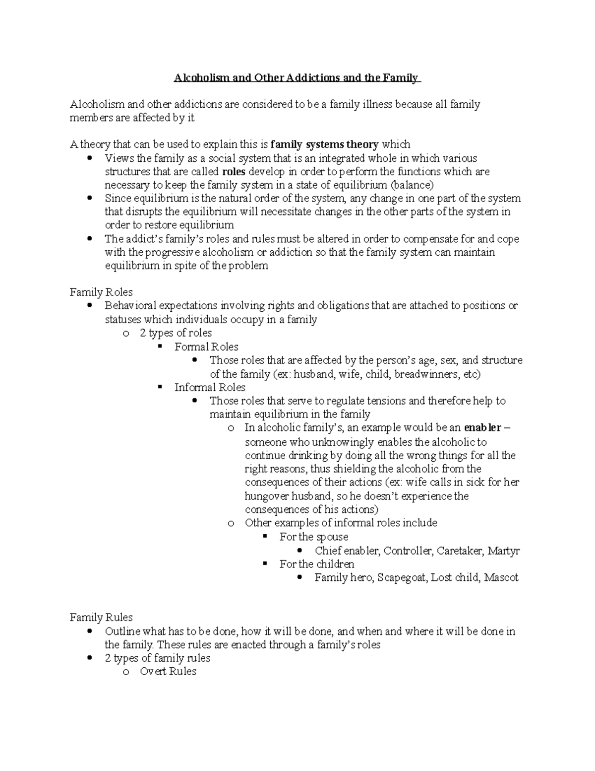 Substance abuse exam 3 notes - Alcoholism and Other Addictions and the ...