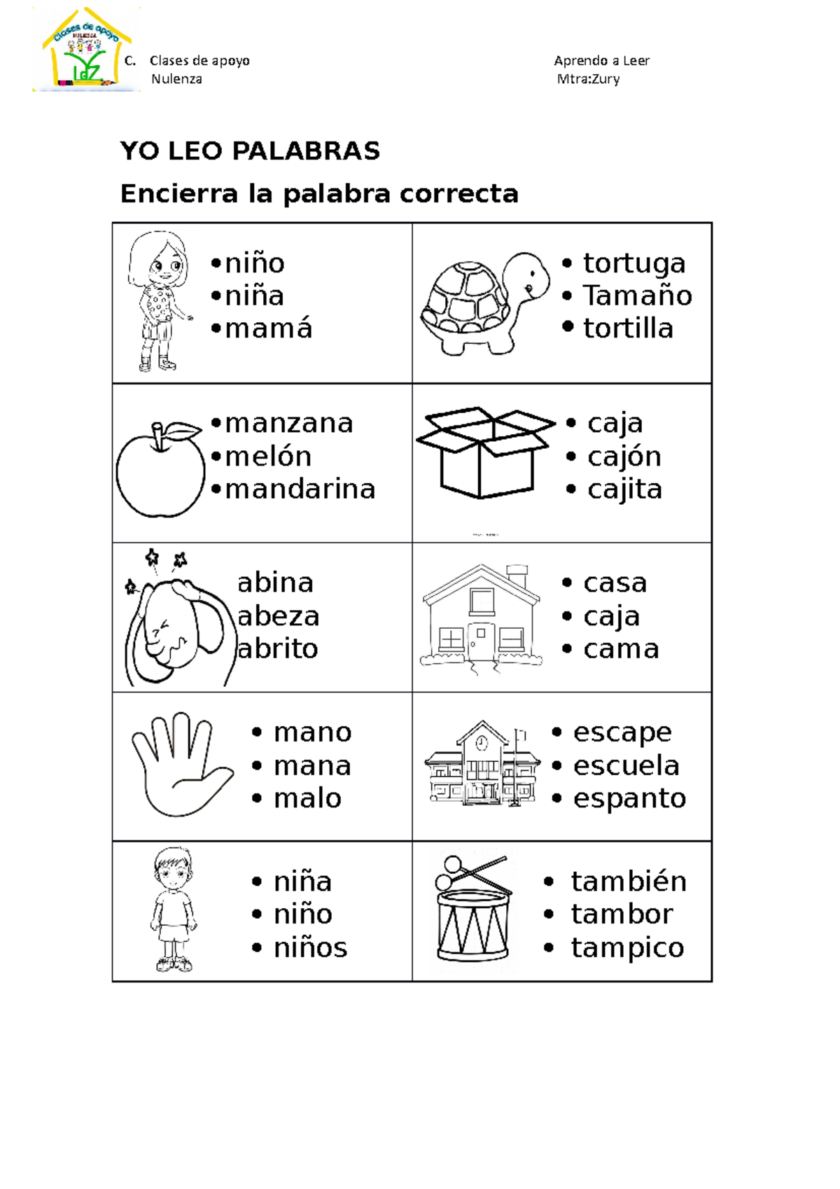 Cuento y palabras caperucita - Nulenza Mtra:Zury YO LEO PALABRAS ...