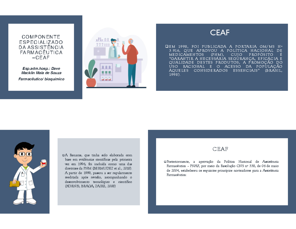 Componente Especializado da Assistência Farmacêutica –CEAF - COMPONENTE ...